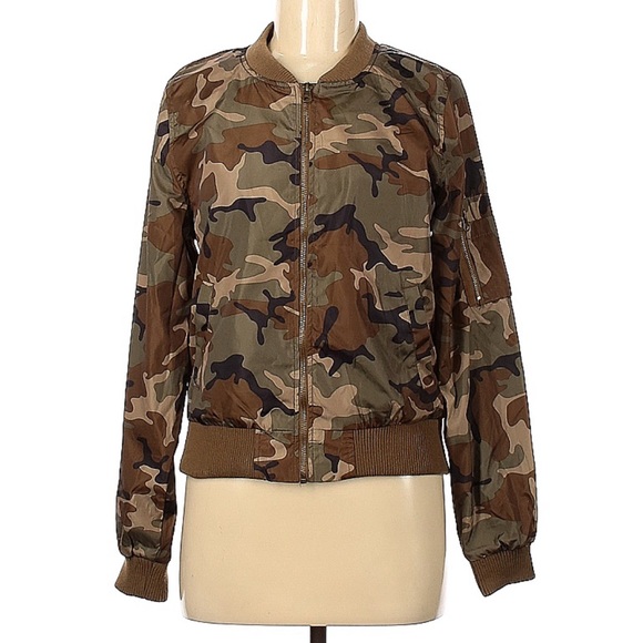Love Tree | Jackets & Coats | Camo Bomber Jacket | Poshmark